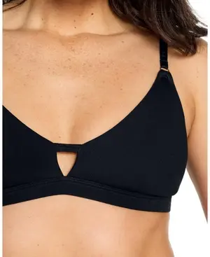 Pepper Supima Cotton Wirefree Bra - Black