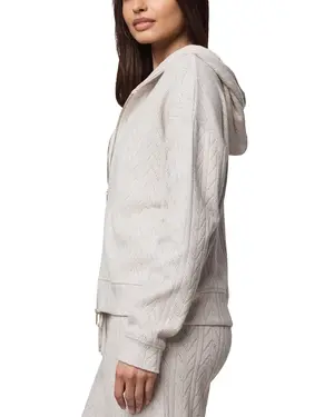 Splendid Sweatersoft Zippered Hoodie - Pale Oak Heather