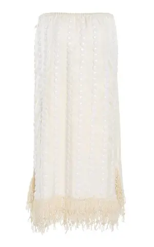 DIOTIMA Coverley Embellished Midi Skirt - Ivory