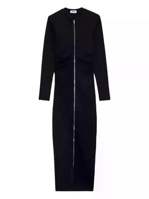 MSGM Zip-front Gathered Maxi Dress
