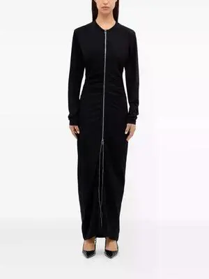 MSGM Zip-front Gathered Maxi Dress