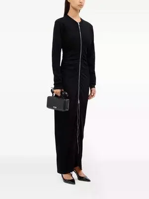 MSGM Zip-front Gathered Maxi Dress