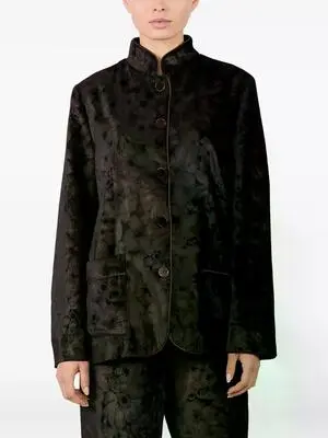 F.R.S FOR RESTLESS SLEEPERS Floral-print Velvet Jacket