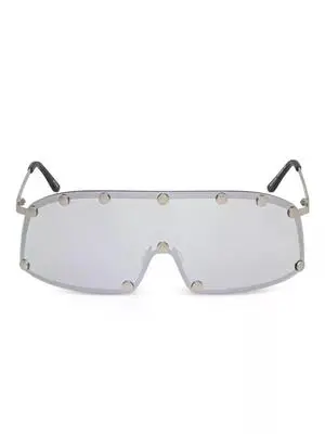 Rick Owens Shielding Mirrored-lens Sunglasses - Silver