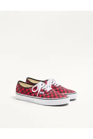 Valentino Garavani And Vans Vlogo Checkerboard Print Sneakers - Black