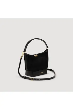 Sandro Tangoso Mini Bucket Bag - Black