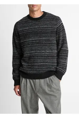 Vince Marled Stripe Merino Wool-blend Sweater