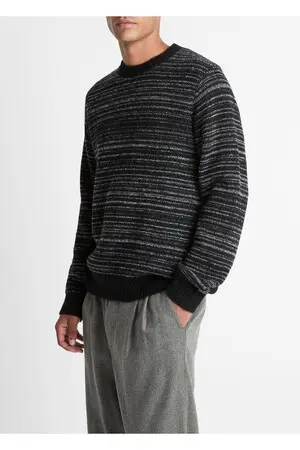 Vince Marled Stripe Merino Wool-blend Sweater