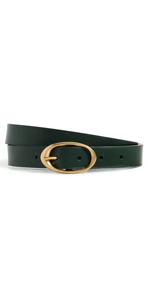 TWP Narrow Cowhide Belt - Dark Spruce