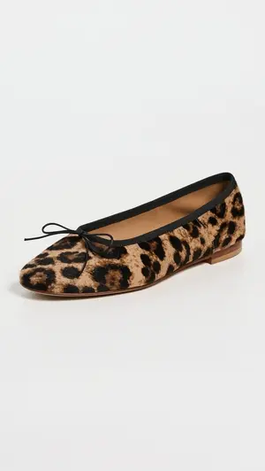 MANSUR GAVRIEL Leopard Haircalf Ballerina Flats