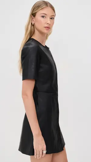 THE GARMENT Brooklyn Faux Leather Mini Dress