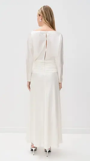 Staud Freda Silk Maxi Dress - Ivory