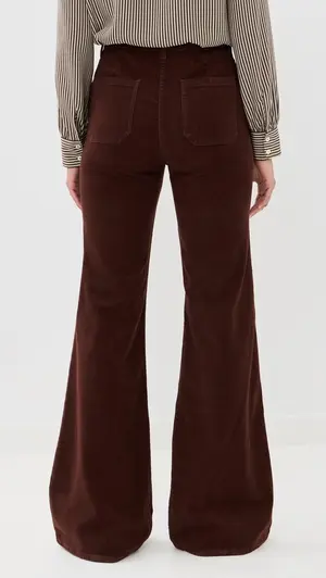 NILI LOTAN Florence Velveteen Pants - Cabernet