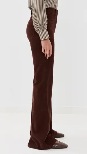 NILI LOTAN Florence Velveteen Pants - Cabernet