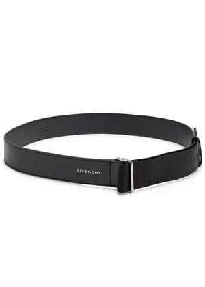 Givenchy Logo-jacquard Canvas And Leather Belt - Black