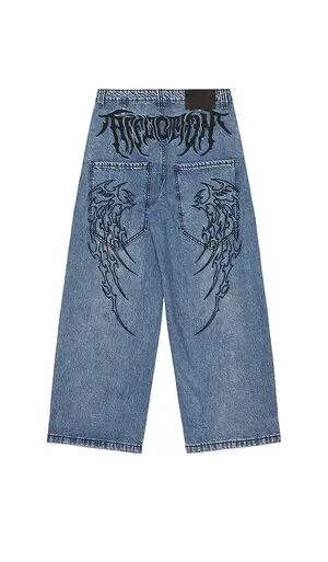 AFFLICTION Tribal & Wings Extra Wide Jeans