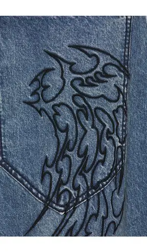 AFFLICTION Tribal & Wings Extra Wide Jeans