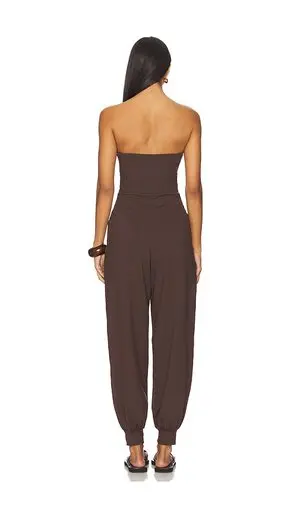 Susana Monaco Strapless Cuffed Ankle Jumpsuit - Java