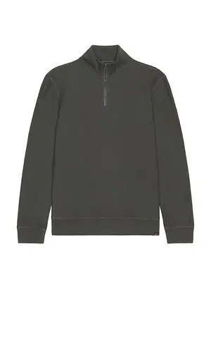 Faherty Brand Textured Knit Quarter Zip Sweater