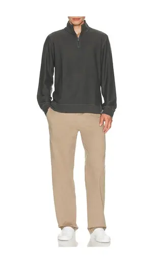 Faherty Brand Textured Knit Quarter Zip Sweater