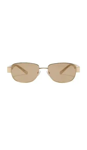 BANBE The Addison Sunglasses In Metallic Gold - Gold Pearl & Tort Beige