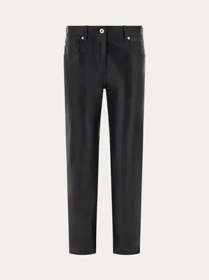 FERRAGAMO Five-pocket Plongé Nappa Trousers