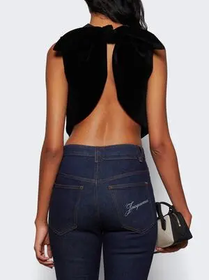 PATOU Scarf Top - Black