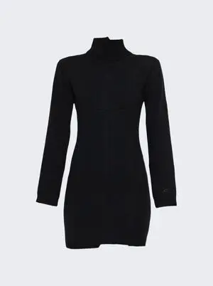 Vetements Cut-up Knitted Mini Dress - Black