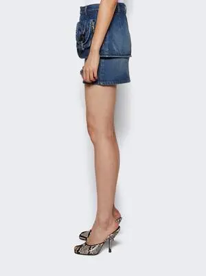 Coperni Pocket Basque Denim Mini Skirt Vintage