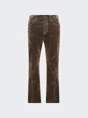 Amiri Velvet Flare Jean - Brown