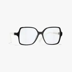 Chanel Square Light Glasses - Black & White