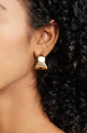 OPEN EDIT Tapered Organic Hoop Earrings