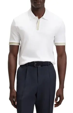 BOSS H-phillipson Wool Polo - White