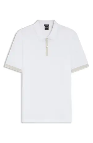 BOSS H-phillipson Wool Polo - White