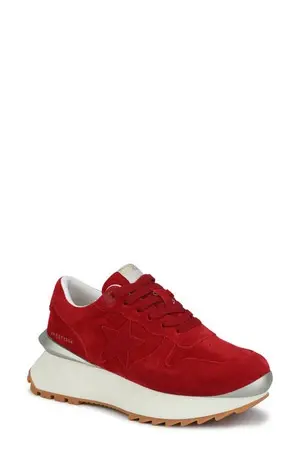 Vintage Havana Major Platform Sneaker - Red Suede