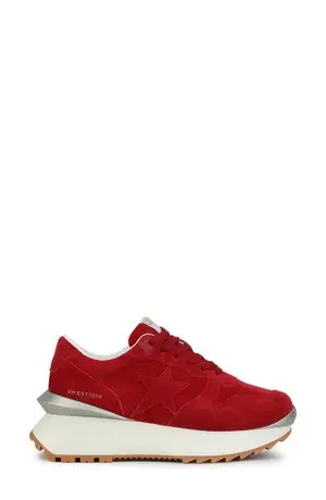 Vintage Havana Major Platform Sneaker - Red Suede