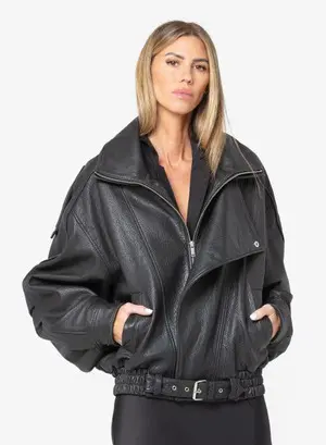 JBQ Bruna Leather Moto Jacket