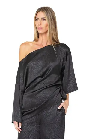 JBQ Cataleya Embossed Leopard Print Top