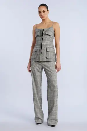 Bcbgmaxazria Glen Plaid Trousers