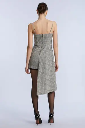 Bcbgmaxazria Asymmetric Draped Mini Dress