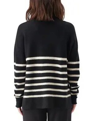 RIPE MATERNITY Gerrie Nursing Knit Sweater - Black/vanilla