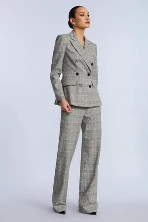 Bcbgmaxazria Glen Plaid Double-breasted Blazer