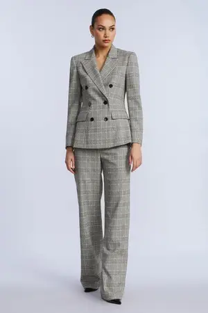 Bcbgmaxazria Glen Plaid Double-breasted Blazer