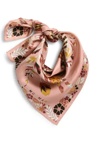 Longchamp Forest Square Silk Scarf