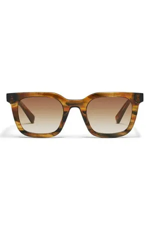 Quay Game Over 49mm Square Sunglasses - Coffee Swirl/sepia