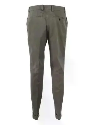 BERWICH Buttoned Straight-leg Trousers - Grey