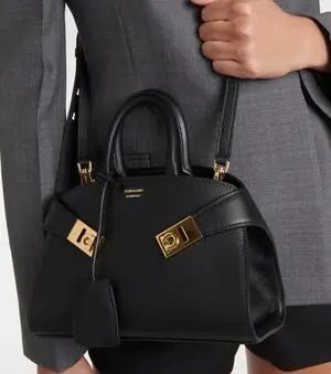 FERRAGAMO Hug Mini Leather Tote Bag