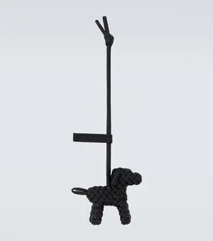 Bottega Veneta Woven Leather Bag Charm - Black