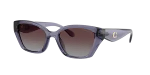 COACH Full Rim Sunglasses - Purple Grey Gradient Polarized