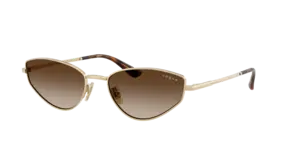 VOGUE EYEWEAR Gold Frame Sunglasses - Gradient Brown